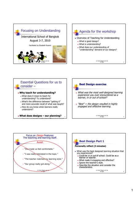 Understanding by Design (UBD) - Presentation | PPT