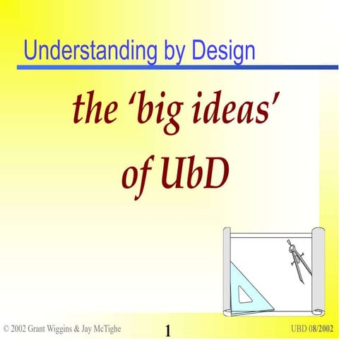 Understanding by Design (UBD) - Presentation | PPT