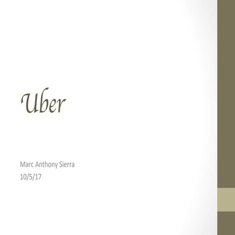 Social Media Strategies for Uber | PPT