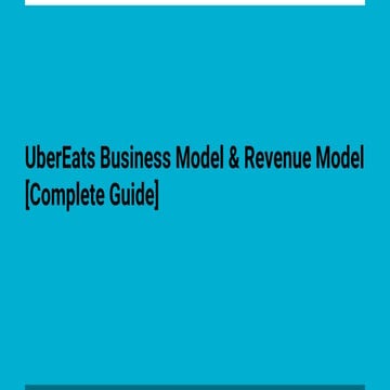 UberEats Business Model & Revenue Model | PPTX