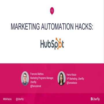 Marketing Automation Hacks: HubSpot | PDF