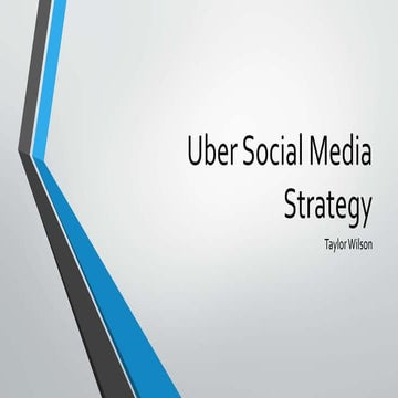 Uber Social Media Strategy | PPT