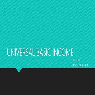 Universal Basic Income | PPT