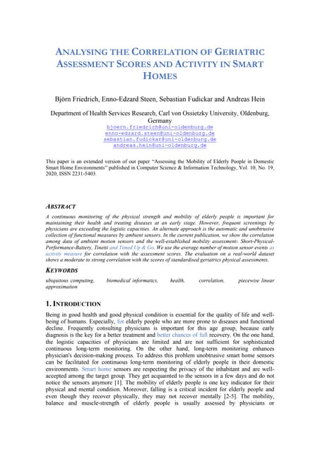 The TUG test (Timed Up and Go) to predict falls risk | PPTX