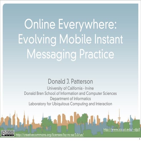 Online Everywhere: Evolving Instant Messaging Practice | PDF