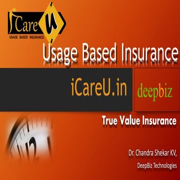 iCareU Usage based Insurance in India | PPTX | Motor Insurance | Insurance