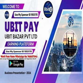 UbitPay Buisness Plan | ubit application | Work From Home | zero ...