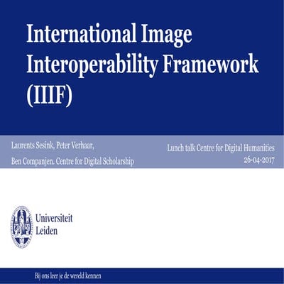 International Image Interoperability Framework (IIIF) | PDF | Databases ...