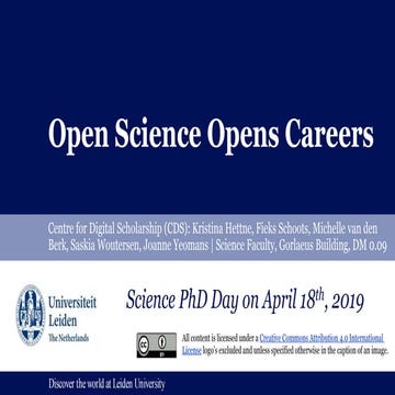 Open Science Opens Careers | PPT