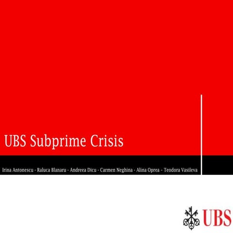 UBS - Crisis Communication Plan | PPTX