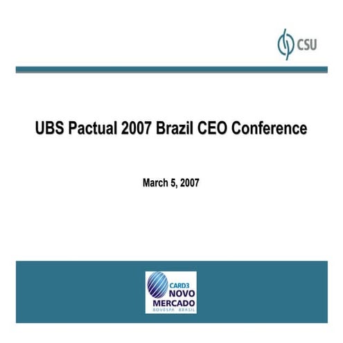 Ubs 2007 | PDF