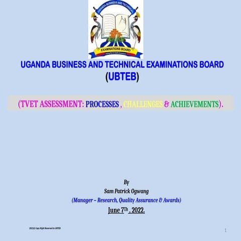 UBTEB ASSESSMENT- Practices & Challenges | PPTX