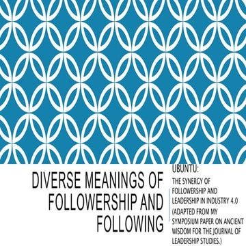 Ubtunu and followership | PPTX