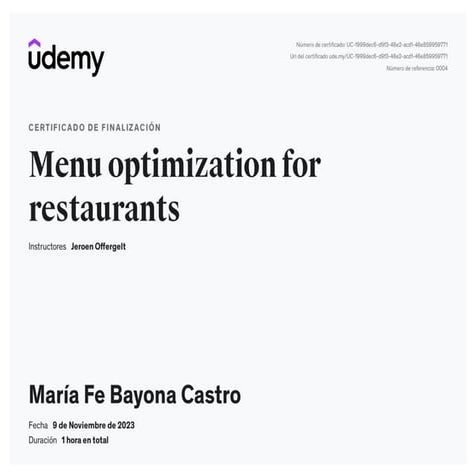 Menu optimization for restaurants. | PDF