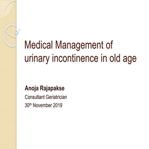 Urinary incontinence | PPT