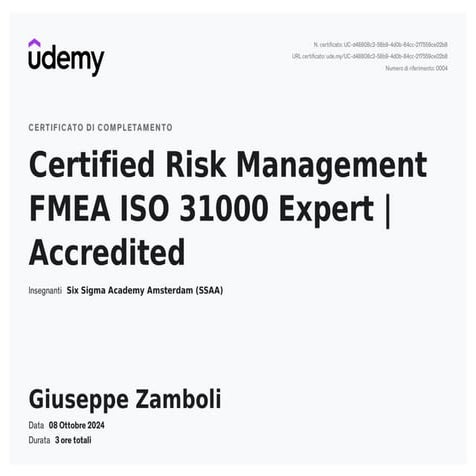 Certified Risk Management Expert | ISO 31000: 2018 | PDF