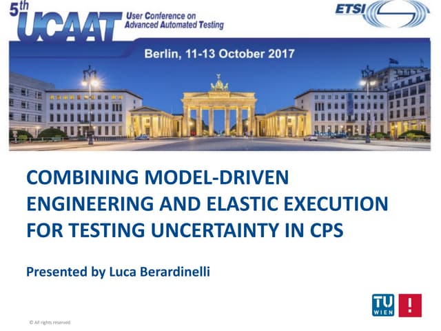 Combining Model Driven Engineering And Elastic Execution For Testing