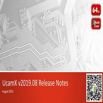 Ucam x v2019.08 Release Notes (EN) | PDF