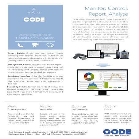 UC Analytics Brochure | PDF | Computing | Technology & Computing