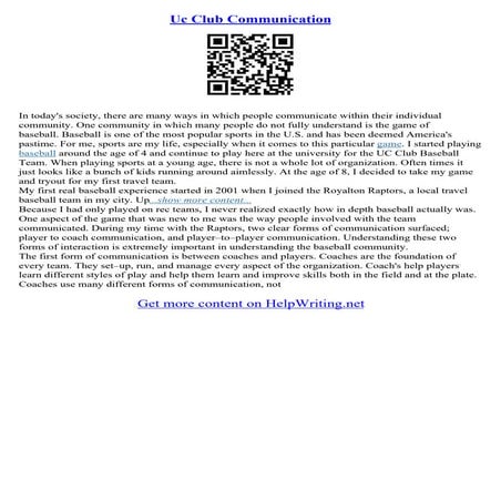 Uc Application Essay Example | PDF | Baseball | Sports