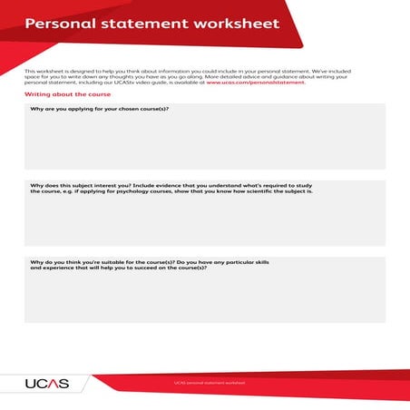 Ucas personal-statement-worksheet | PDF
