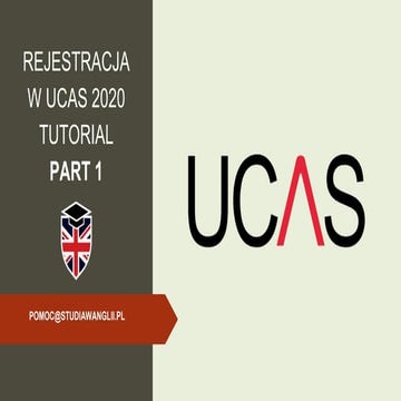 Podanie UCAS 2020 Instrukcja | PPT