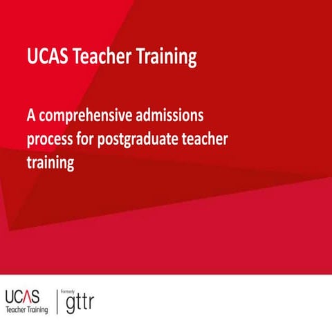 UCAS Teacher Training Part 1 | PPTX