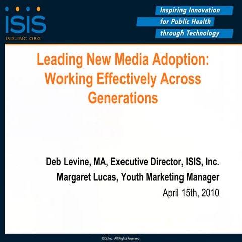 Day 1_Working Across Generations_Levine and Lucas | PDF
