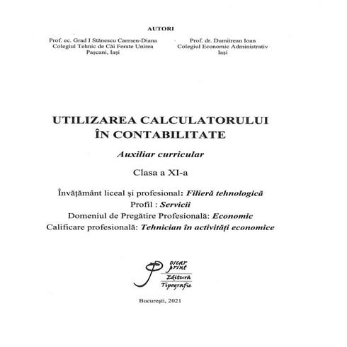 Utilizarea calculatorului in contabilitate - auxiliar | DOCX