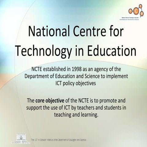 UCD Presentation on NCTE | PPT
