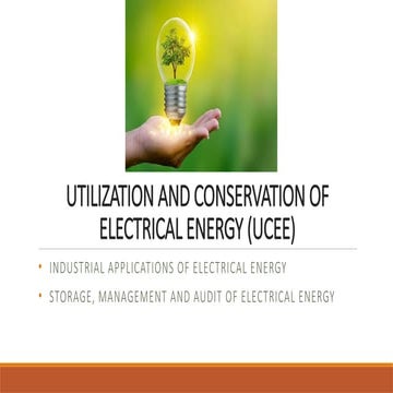 Utilization of electric power in industries | PPT