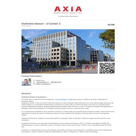 U Center 2 – Birouri moderne în zona Tineretului | PDF