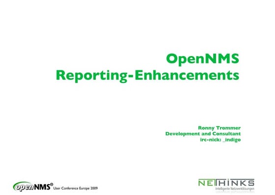 OpenNMS Reporting Cheat Sheet | PPT