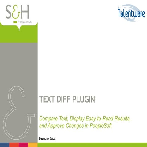 Text Diff Plugin for PeopleSoft | PPTX