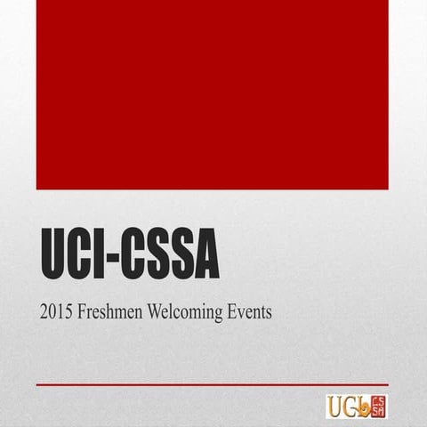 Jazious Carmankle UCI CSSA freshmen events | PPT