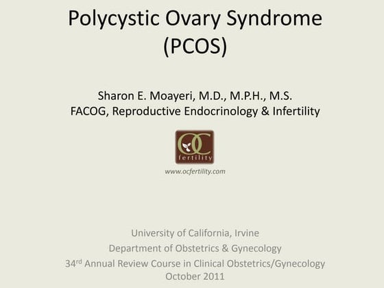 PCOD (Polycystic Ovarian Disease) | PPT | Infertility | Reproductive Health