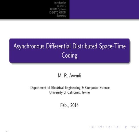 Asynchronous Differential Distributed Space-Time Coding | PDF