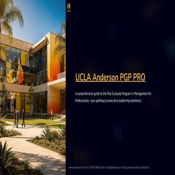 UCLA Anderson PGP PRO 2026: Executive Leadership Program, Curriculum ...