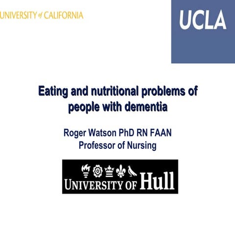 Feeding and dementia | PPT