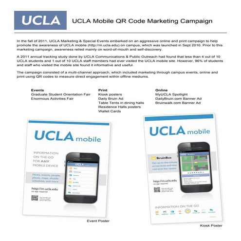 UCLA Mobile QR Code Marketing Campaign | PDF