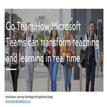 Go Team: How Microsoft Teams can transform teaching and learning in ...