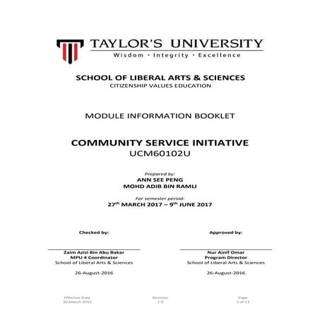 CSI MODULE OUTLINE | PDF