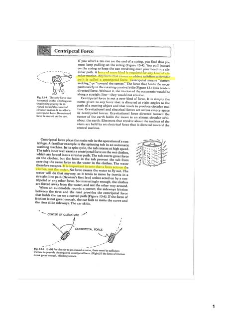 Centripetal force handout | PPTX