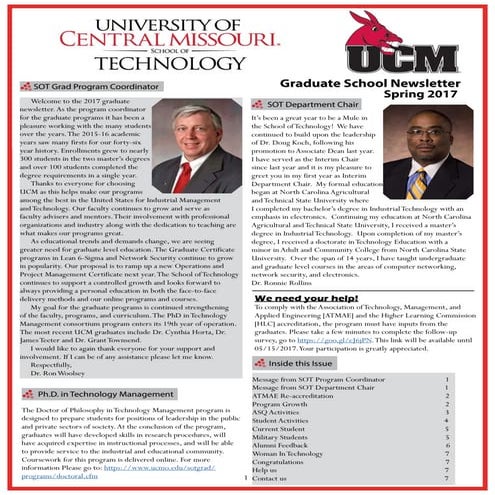 UCM SOT Newsletter 2017 | PDF