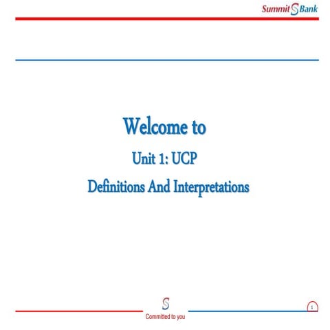Ucp unit 1 definitions and interpretations | PPTX