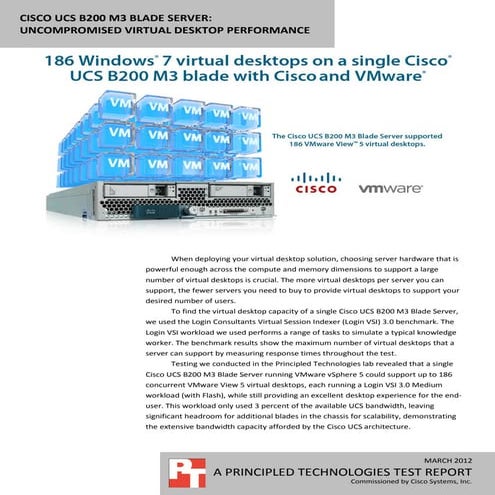 Cisco UCS B200 M3 Blade Server with VMware: Uncompromised virtual ...