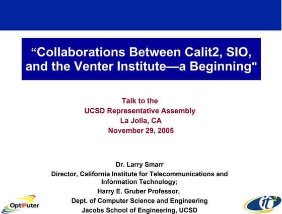 The UCSD Big Data Freeway System | PPT