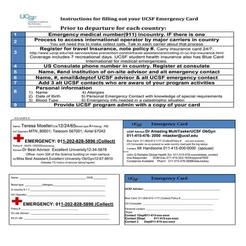 UCSF wallet card template | DOCX