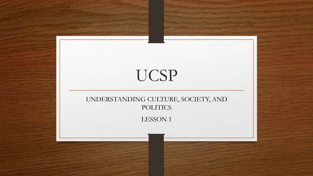 Ucsp.module1.lesson1 | PPTX
