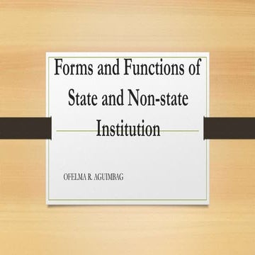 Difference State Actors and Non state Actors | PDF